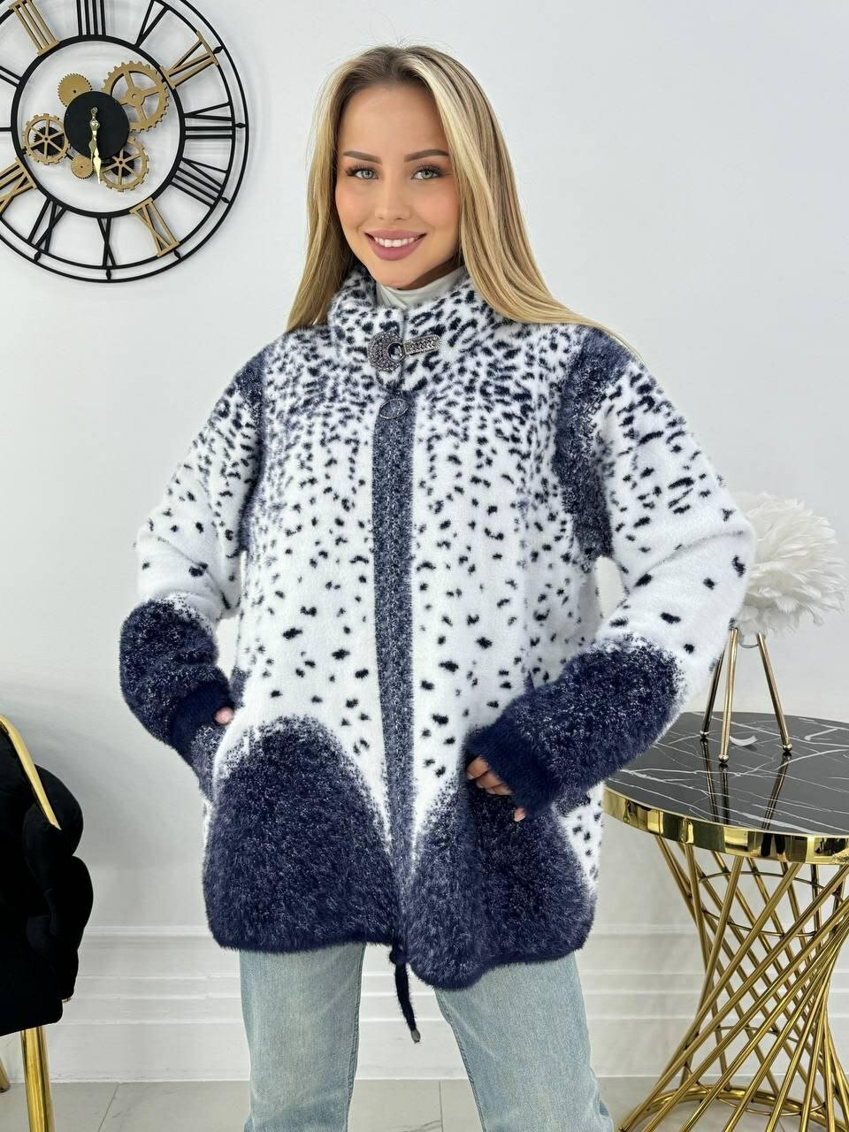 Ветровка  комбинированная под леопард 46-52