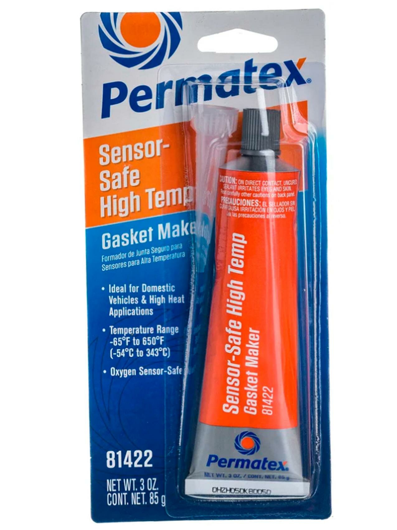 Формирователь прокладок SENSOR SAFE RTV силиконовый оранжевый (от -60С до +340С) 85гр PERMATEX