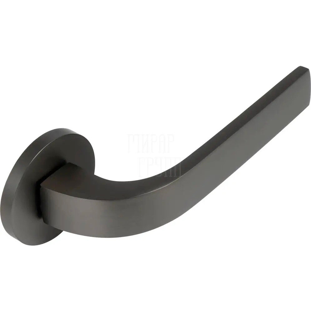 Дверная ручка на круглой розетке ADDEN BAU "COMET" S-483 графит