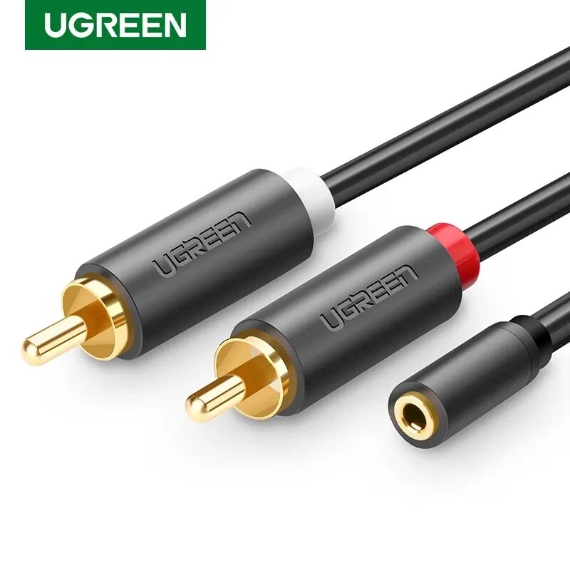 UGREEN RCA кабель 3,5 мм на 2 RCA