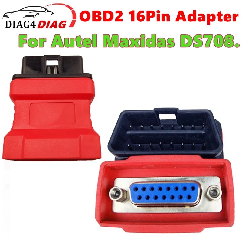 16-контактный разъем адаптера OBD2 для разъема OBDII Autel Maxidas DS708 или диагностических инструментов 708, 16-контактные фитинги сканера OBD 2