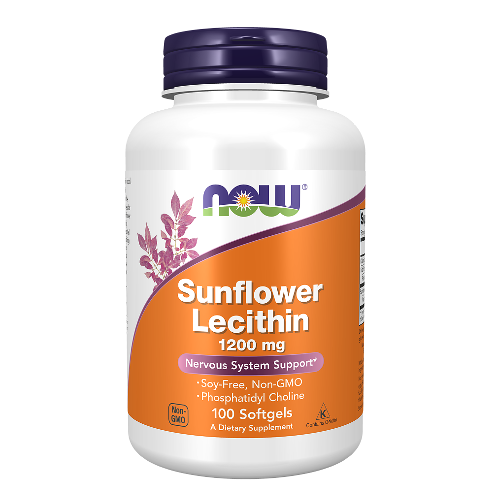 Now Sunflower Lecithin Лецитин подсолнечника 1200 мг 100 капсул