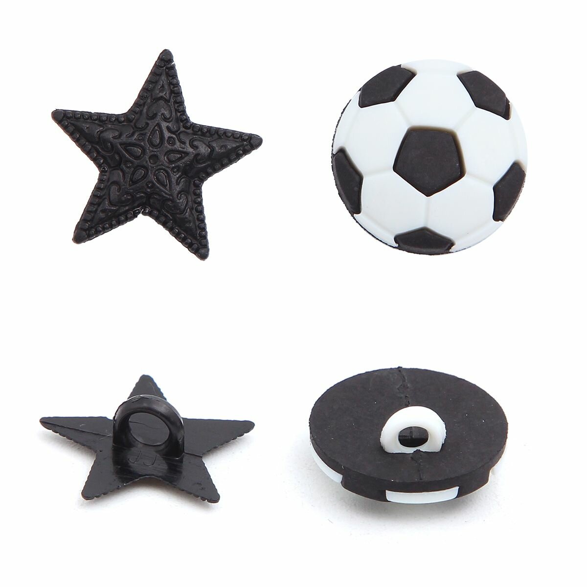 Пуговицы-фигурки 'Футбол' пластик, 9шт/упак, Dress It Up