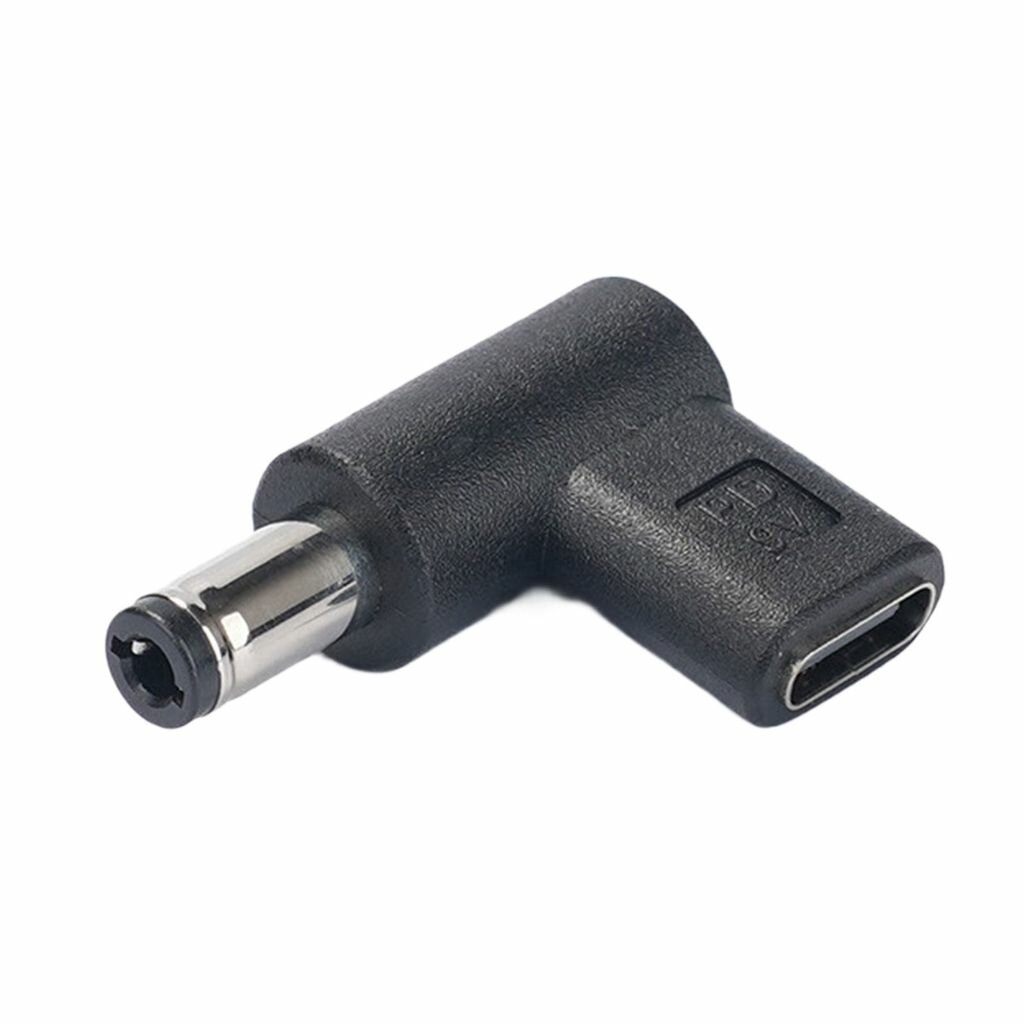 Женский USB C к Мужскому DC5.5x2.1mm/5.5x2.5mm Адаптер 90-Градусный Разъем для Зарядки Телефонов Ноутбуков Маршрутизаторов Черный