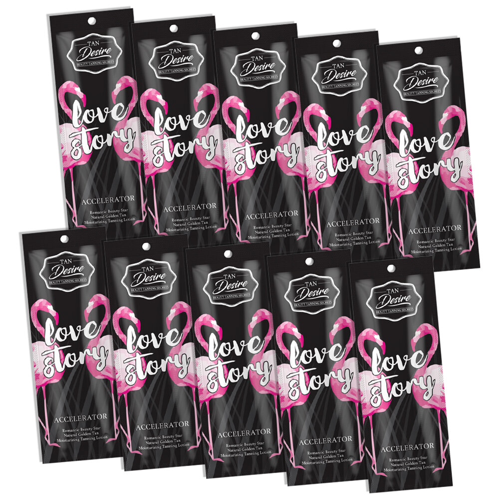 Крем Tan Desire Love Story для загара в солярии ускоритель набор 10 шт 15 мл