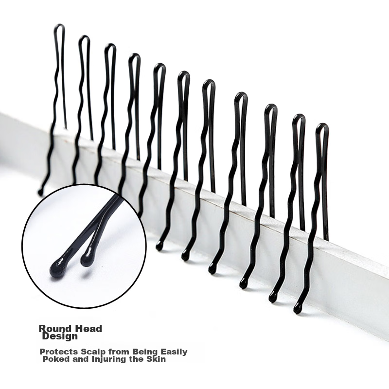 UPLUS Wave Hair Clips, Straight Clips, One Box, [Hidden] Hair Clips, Bangs Clips, Small Black Clips, Hair Pins, Side Clips