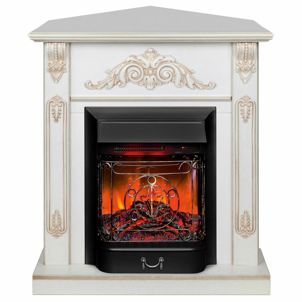 Электрокамин RealFlame Anita Corner WT с очагом Majestic Lux Black RC