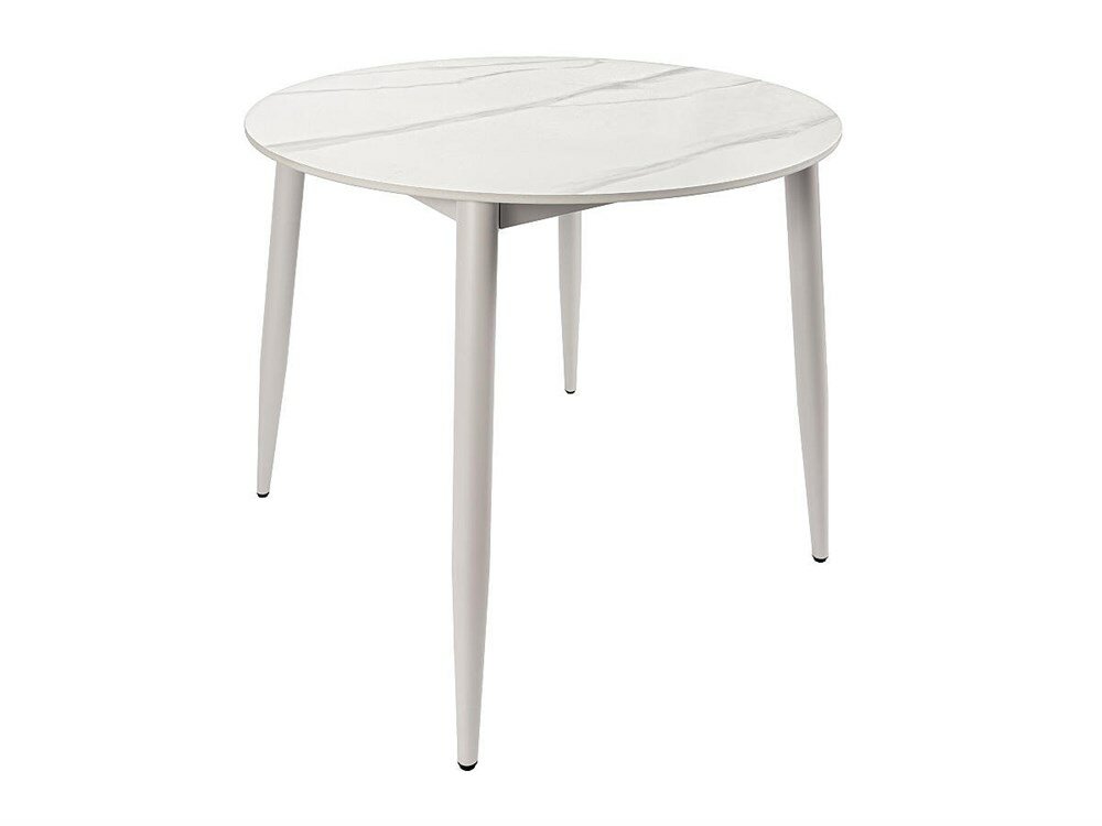 VVT Стол Uni-Form-R.2B, столешница Каменная плита White Matt, каркас Сталь SGrey, 727*800*800 SGrey/White Matt Marble