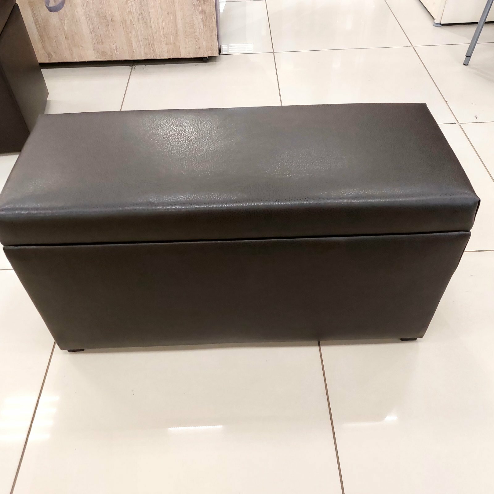 Банкетка двухместная с ящиком для хранения 81,0х33,0х42,0 см, темно-коричневый