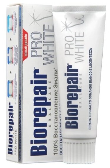 Зубная паста Biorepair Pro White, сохраняющая белизну эмали