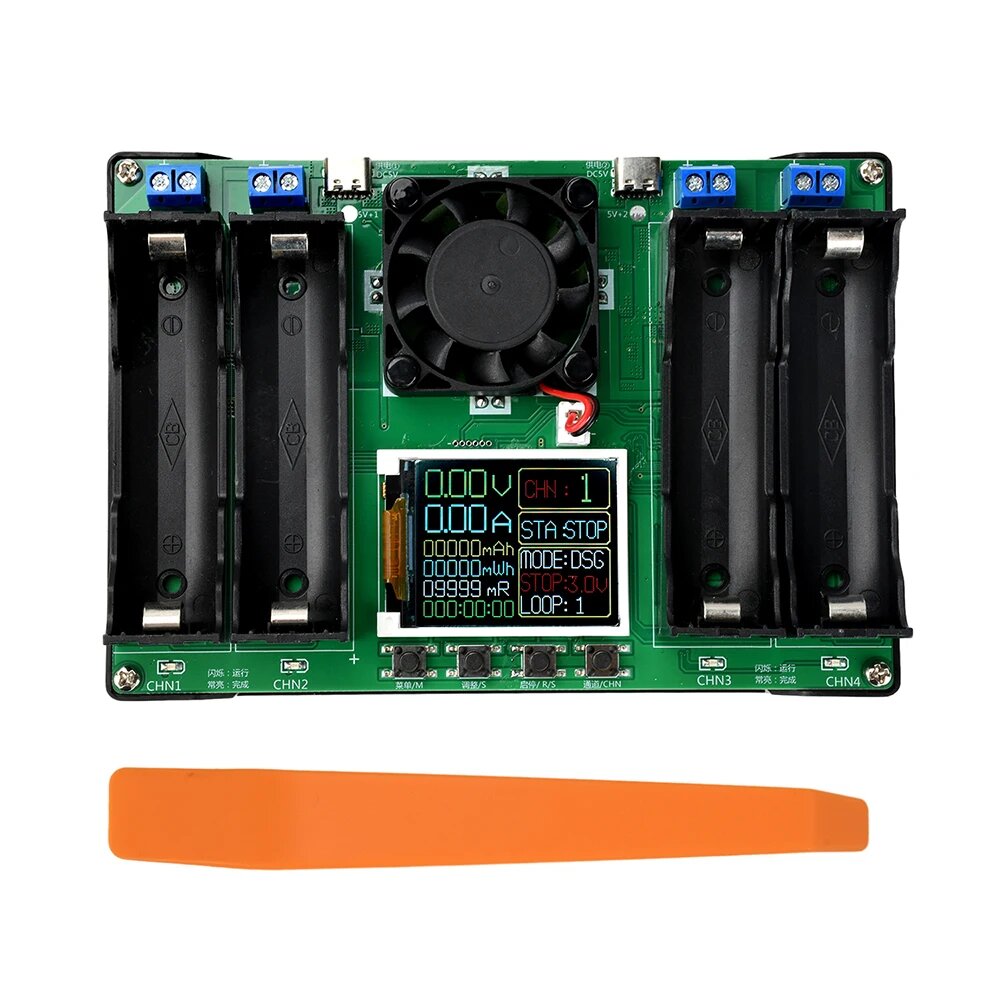 ЖК-цифровой тестер аккумуляторов Универсальное зарядное устройство для проверки аккумуляторов 18650 4-канальный тестер внутреннего сопротивления Type 2