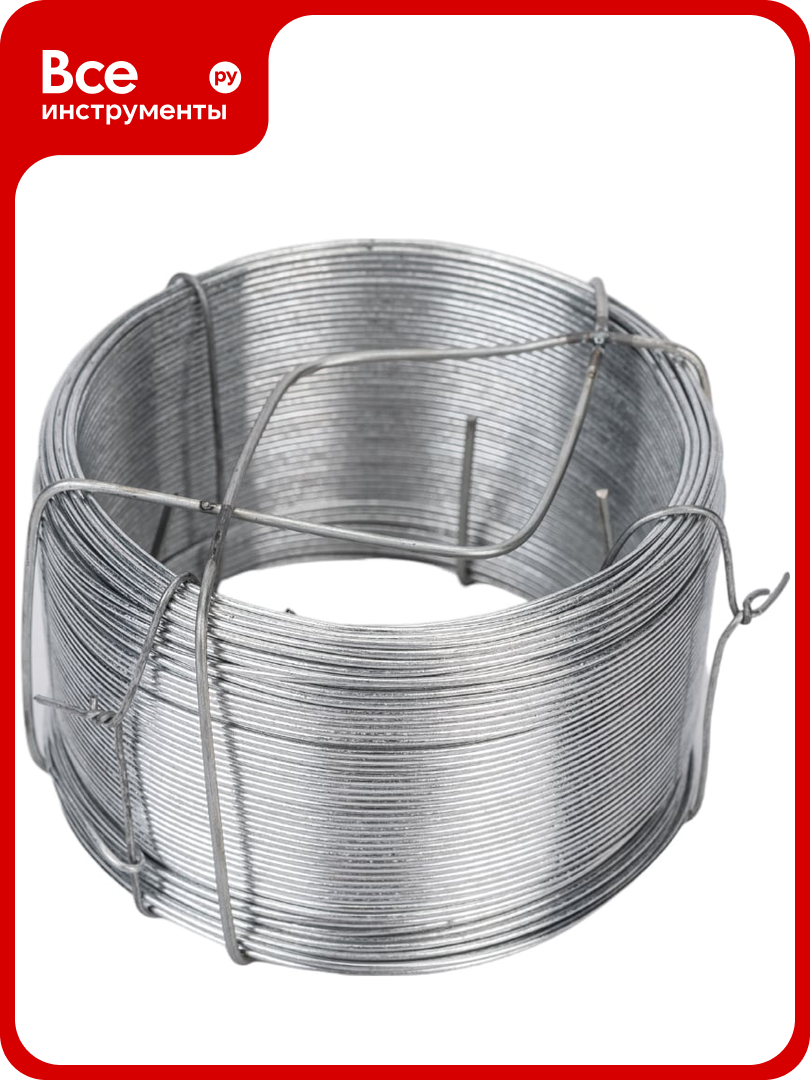 Стальная проволока СИБРТЕХ оцинкованная 0,9 мм, длина 50 м 47752