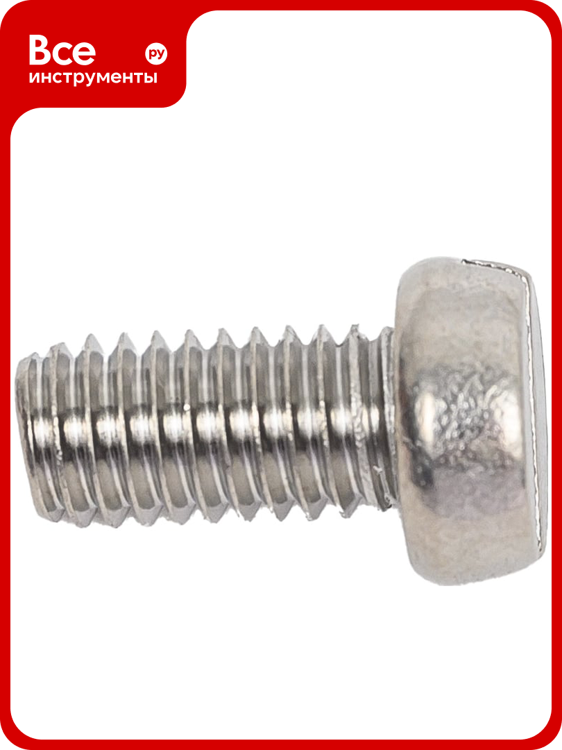 Винт с цилиндрической головкой, с прямым шлицем европартнер DIN 84 6x12 нержав. сталь 4 шт. G2 2612 1
