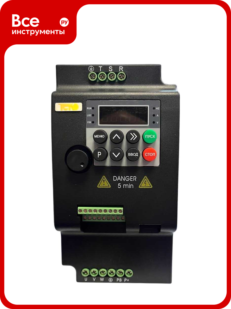 Частотный преобразователь K-DRIVE KD-100-4T-5, 5GB выходной ток 12, 5 А, перегрузочная способность от 150 процентов