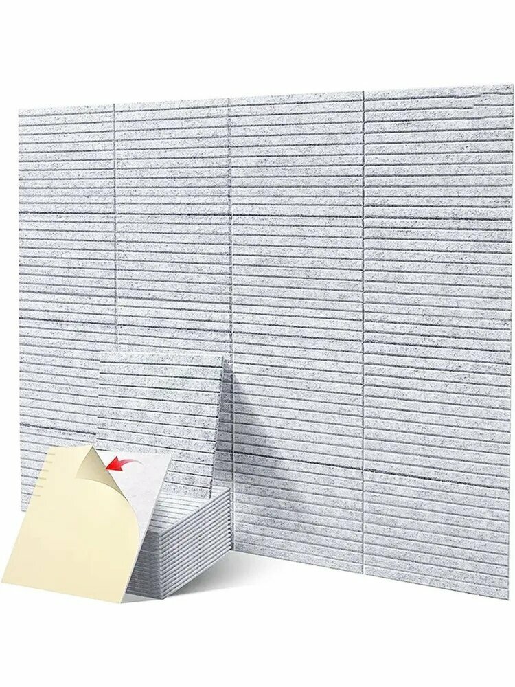 BEIYIN 12 шт. Самоклеющаяся акустическая панель 30х30х0.9 см, шумоизоляция стен/потолка (дом/офис)