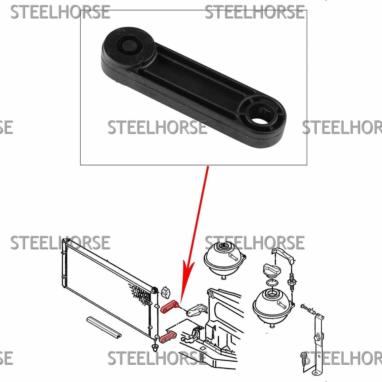 Кронштейн крепления радиатора VW Transporter T4