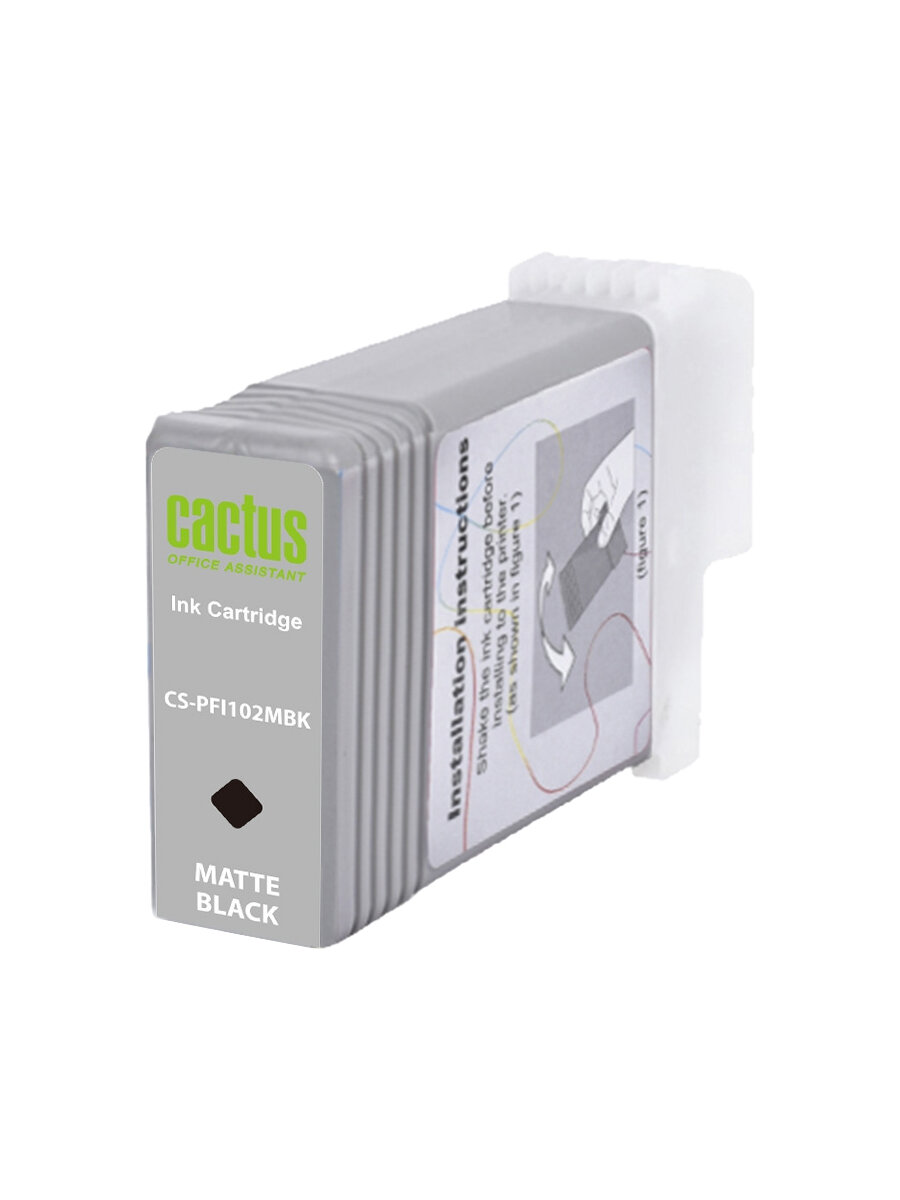 Картридж для струйного принтера CACTUS PFI102MBK, чёрный матовый (CS-PFI102MBK)