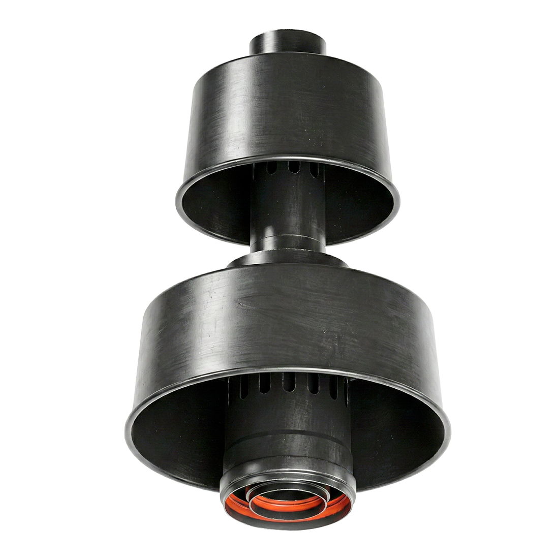 Оголовок с ветрозащитой D = 80 х 125 вертикальный конденсационный, черный ROMMER (RCA-8012-000001)