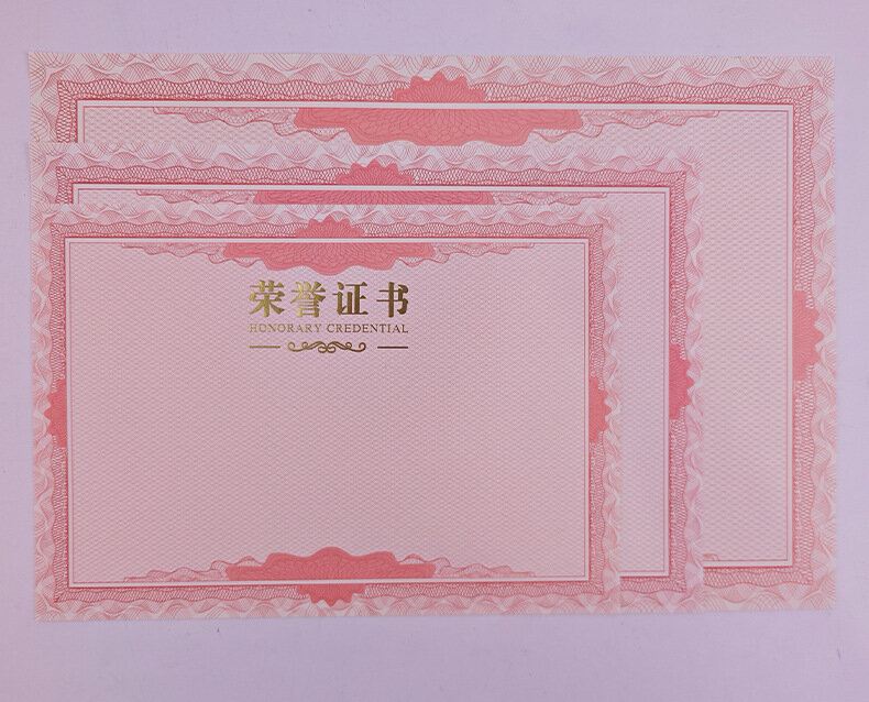 Сертификат почета, внутренняя страница, наградная бумага, пригласительное письмо, выпускной награда, внутренний сердечник, золотое тиснение, производитель сертификатов, оптовая продажа