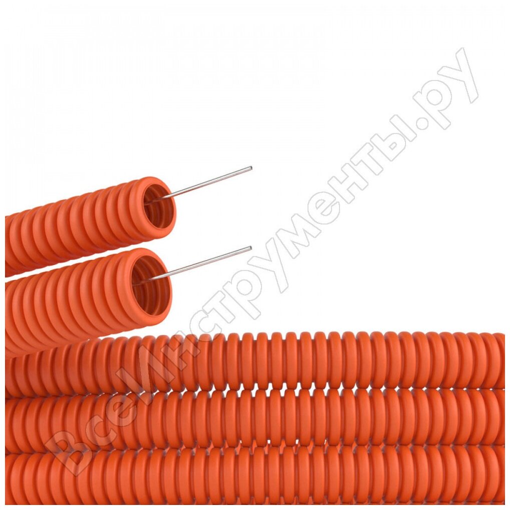 Труба DKC ПНД гофро c протяж. d16 оранж. уп.100м 71916DIY прочной конструкции