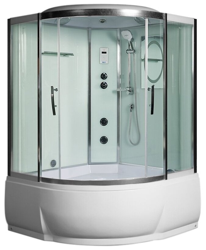 Душевой бокс WeltWasser WW500 Emmer 13555 135x135 10000003290 профиль Хром стекло прозрачное