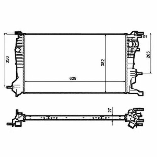 Основной радиатор (двигателя) Nrf 53963 для Renault GRAND SCENIC III JZ01 III, Megane III, Scenic III