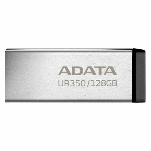 Флешка USB A-Data UR350 128ГБ, USB3.2, серебристый и черный [ur350-128g-rsr/bk]