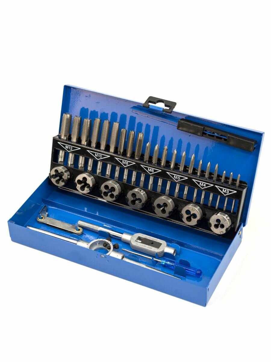 Набор метчиков и плашек NEW EPOCH, для нарезания резьбы, 32 элемента