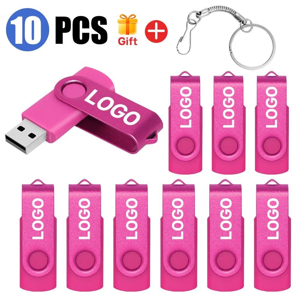 USB флешка 256GB розовый набор 10 шт.