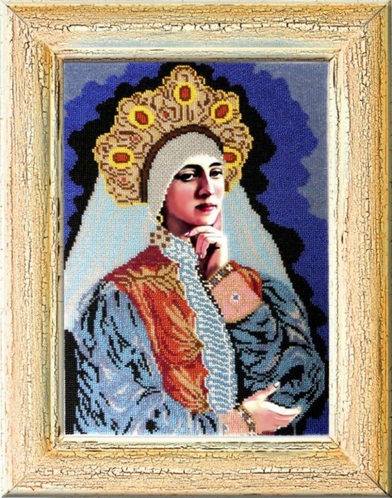 Набор для вышивания Вышиваем бисером #В-37 Боярыня, Вышивка бисером, 26 x 37 см