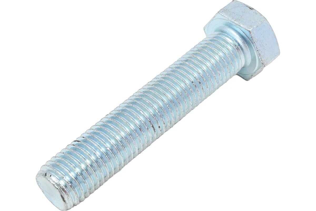 Креп-комп болт с полной резьбой DIN 933, цинковый, 16x80 мм, 5.8 класса прочности, 2 шт