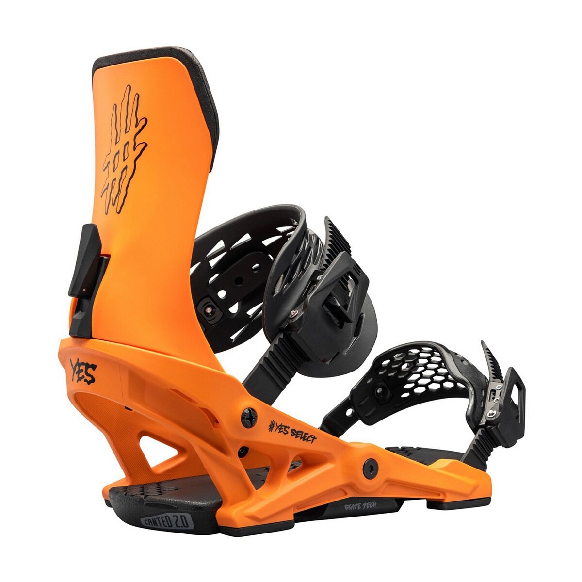 Крепление для сноуборда YES Select Bright Orange, год 2025, размер M