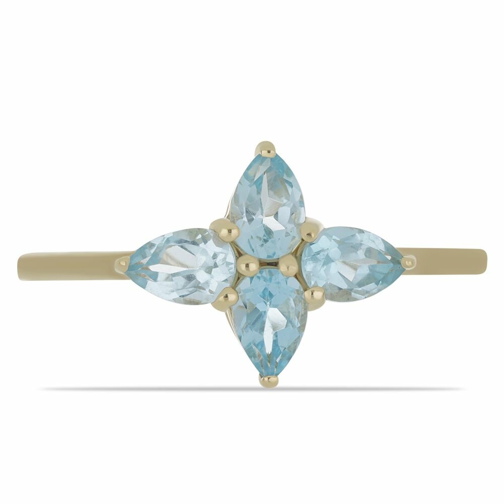 Кольцо, серебро, 925 проба, топаз