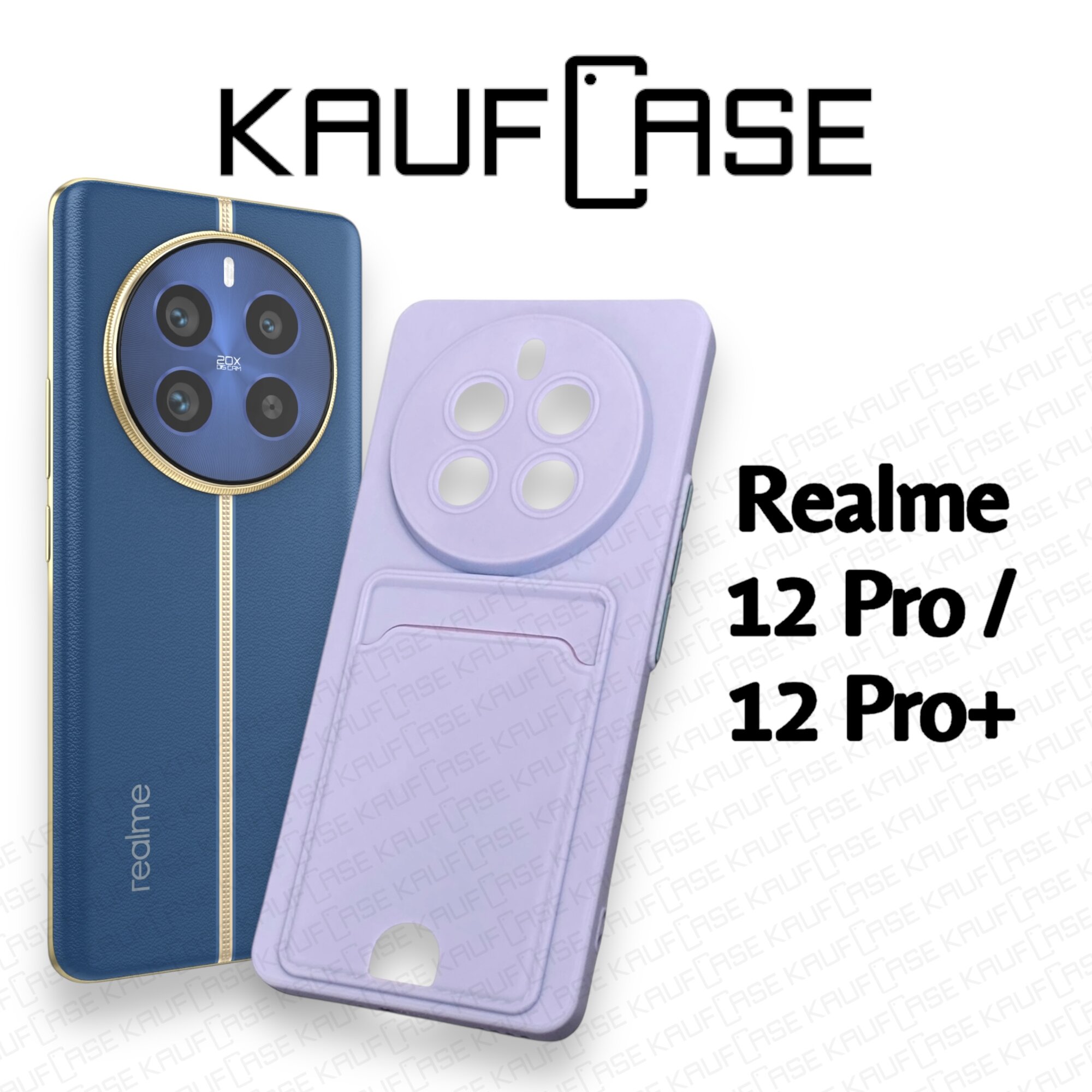 Силиконовый матовый чехол на Realme 12 Pro /12 Pro+(6.7"), сиреневый. Карман для пластиковых карт