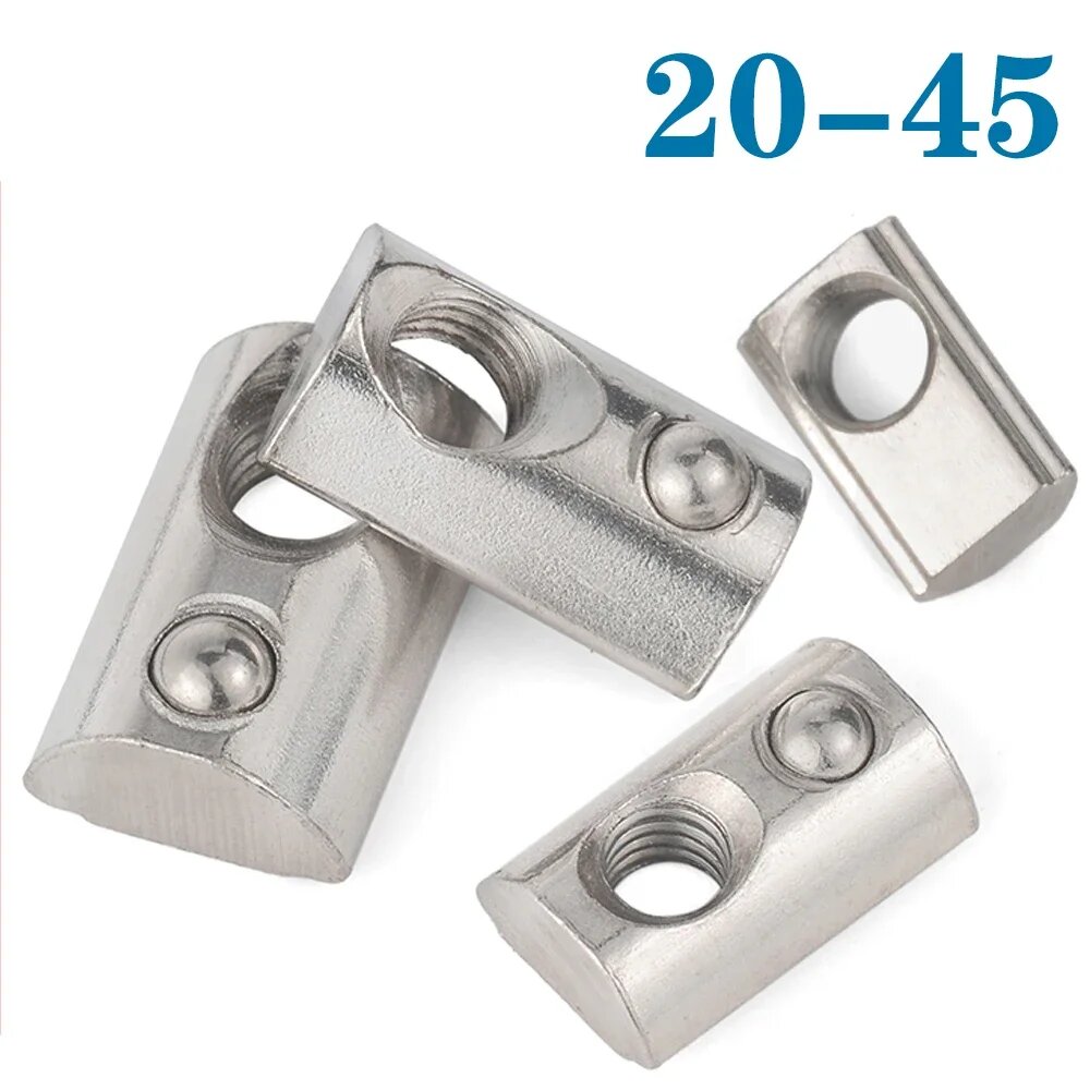 Пружинные Т-гайки M3-M8 для алюминиевого профиля 20-M3, 20PCS