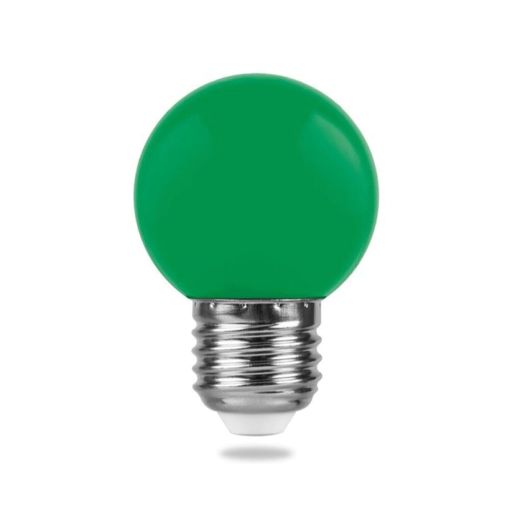 Светодиодная лампа Feron 1 Вт E27 зеленая матовая