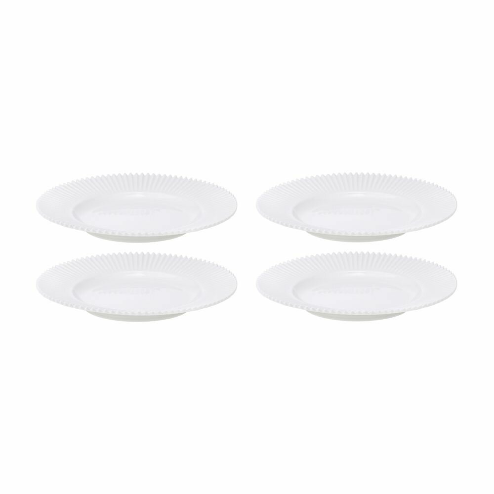 Набор из двух тарелок Tkano Edge, фарфор, 21 см, белый, 4 тарелки