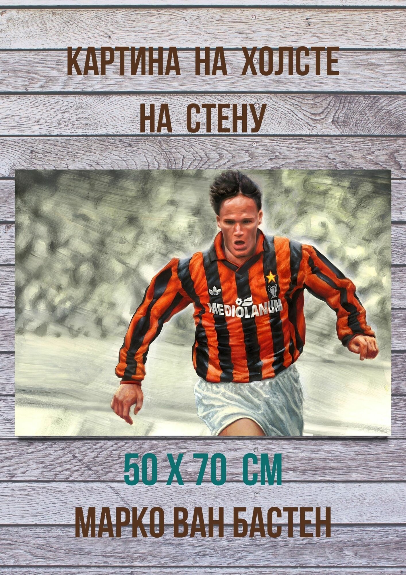 Картина на холсте голландский футболист "Марко Ван Бастен" Marcel van Basten