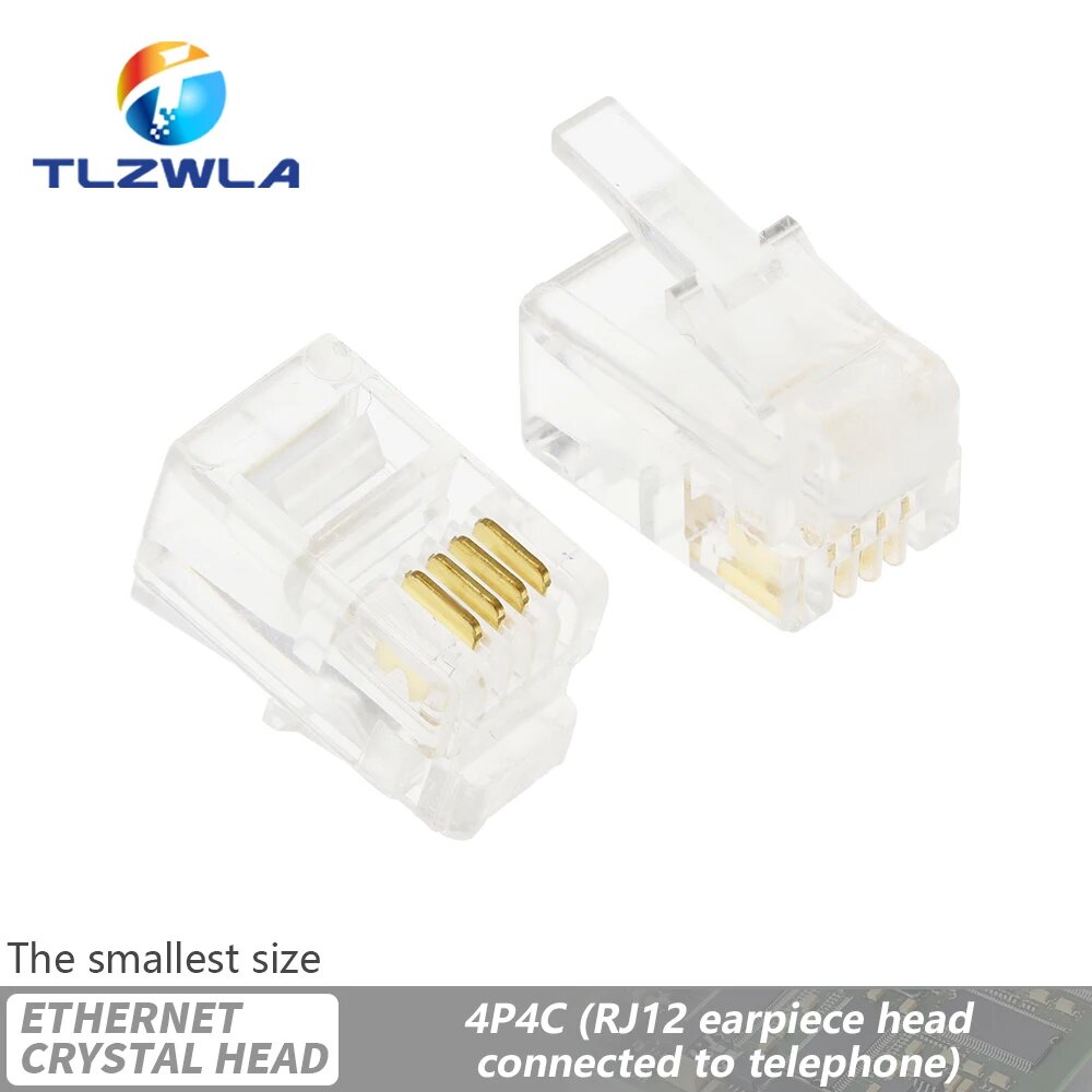 Разъемы RJ9 RJ11 RJ45 TLZWLA 10PCS, 4P4C