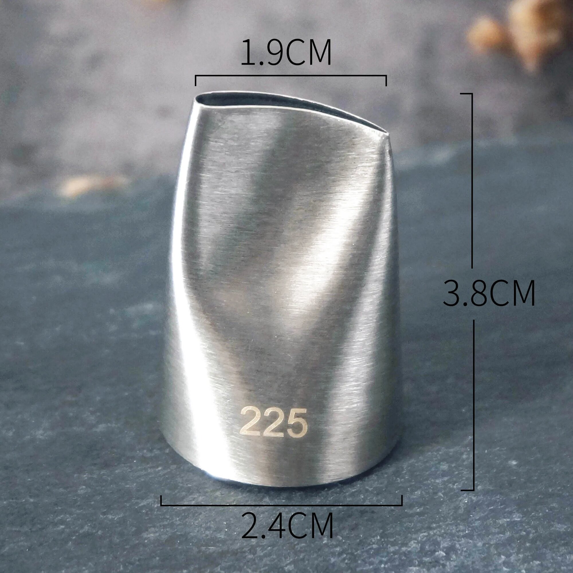 Насадка для крема 225, серебристая, 3.8х2.4х1.9 см