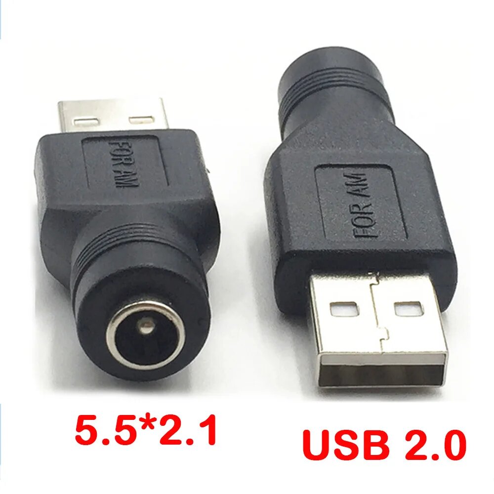 Адаптер HTHwish USB DC 5,5*2,1 мм 5В DC F TO USB M