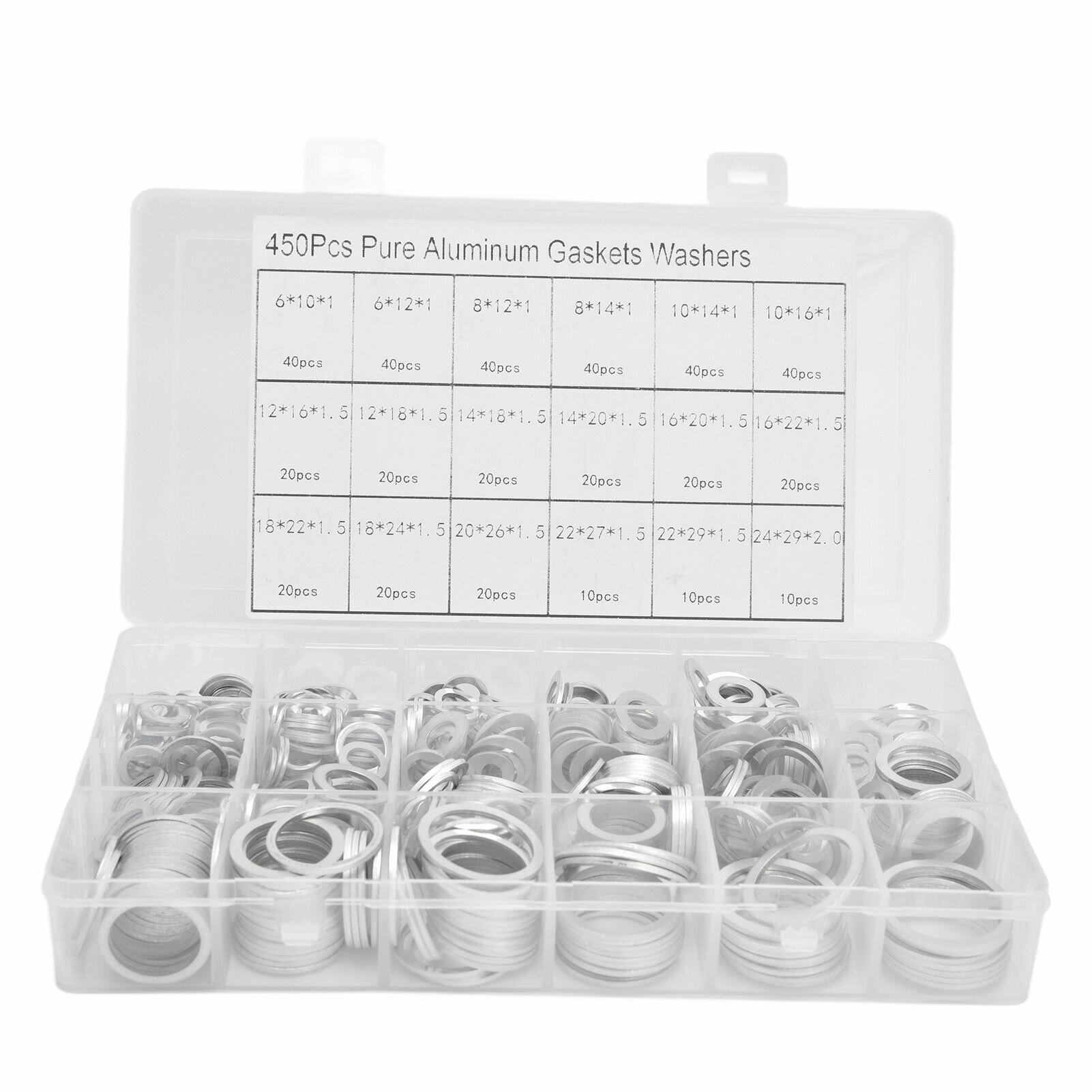 450шт Алюминиевые шайбы уплотнительные комплект