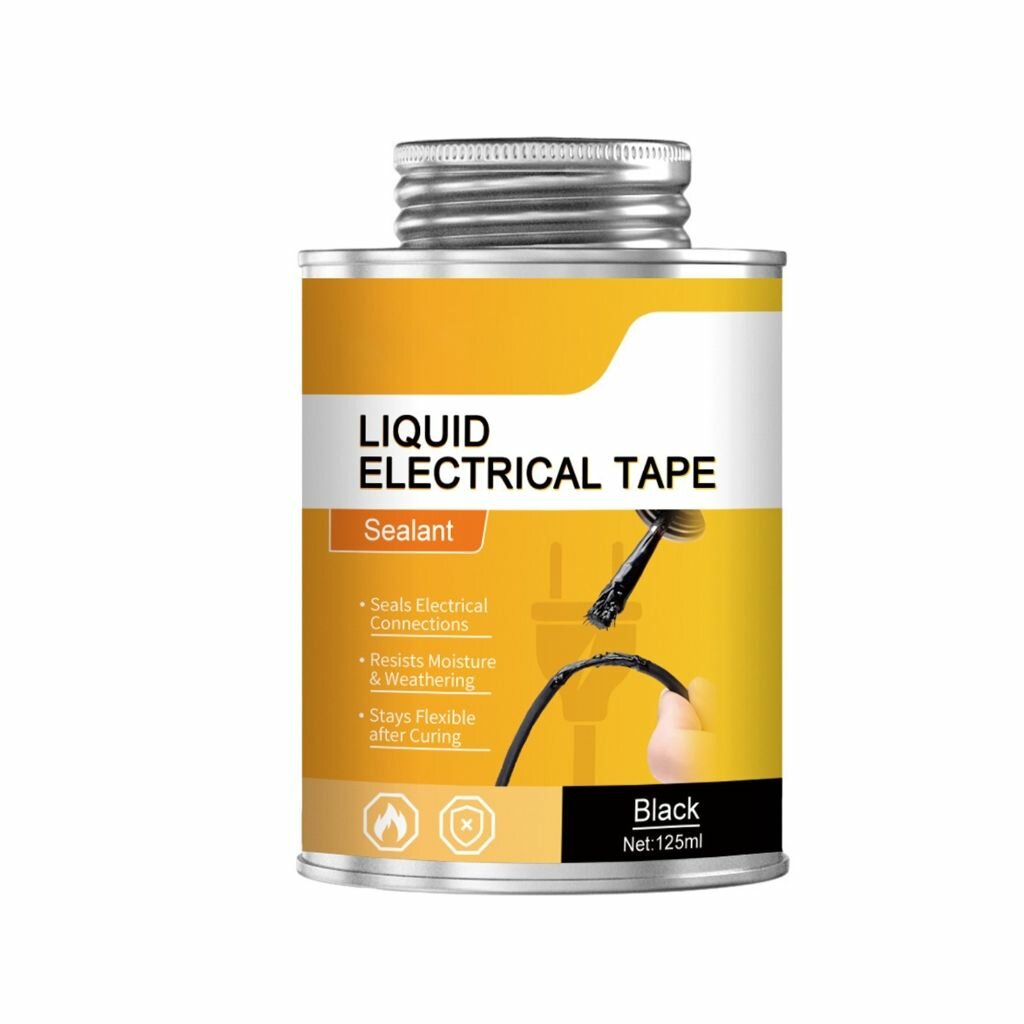 Водонепроницаемое электроизоляционное решение 125 мл, универсальный герметик для надежной и долговечной изоляции проводов, Черный