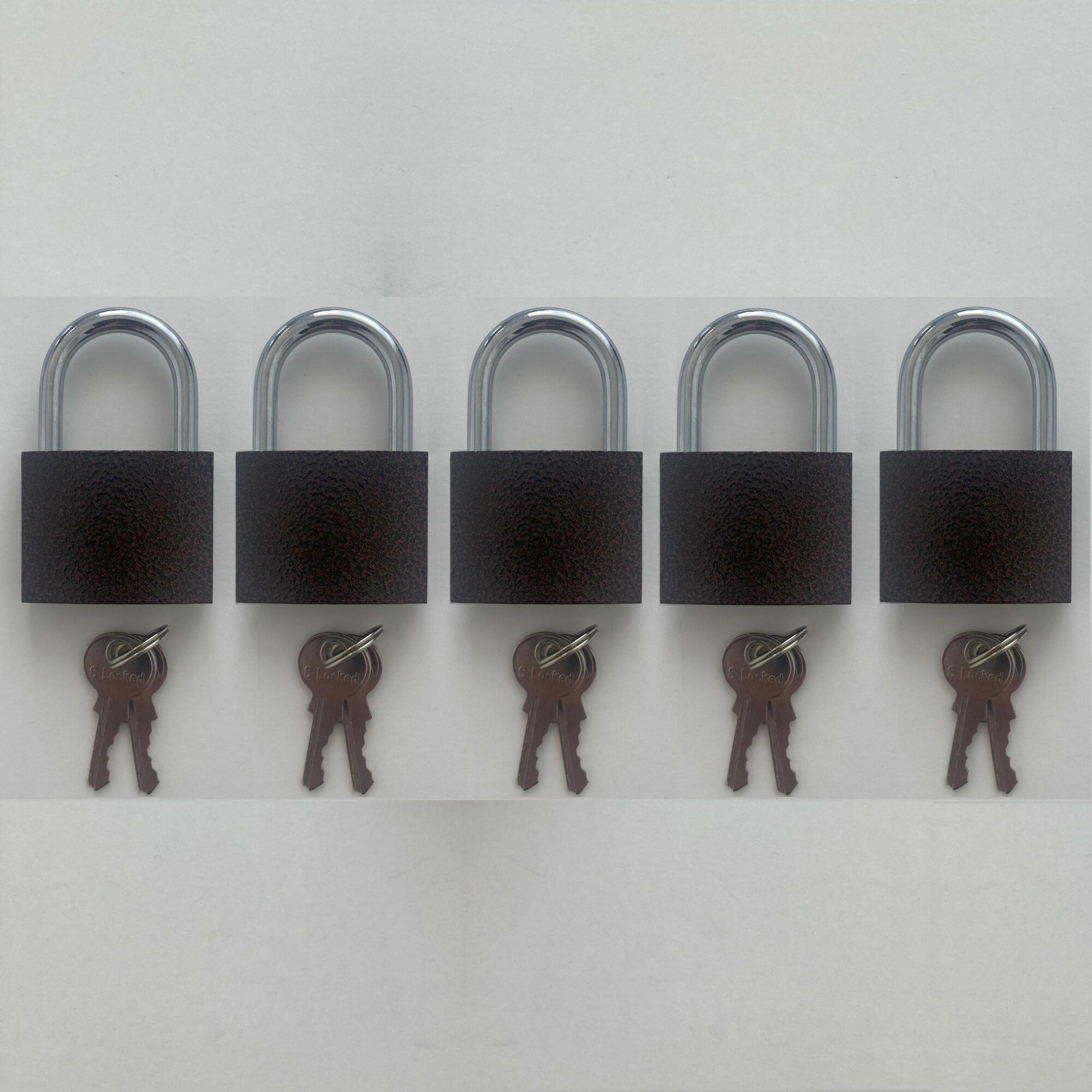 Комплект 5-ти навесных замков под один ключ S-Locked