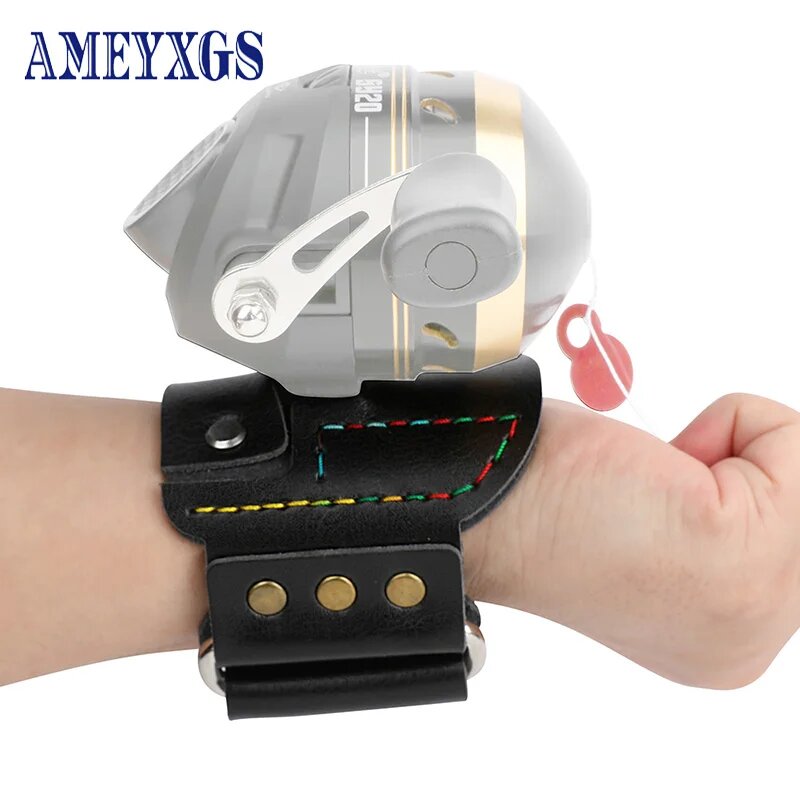 Кожаный браслет для рыболовной катушки AMEYXGS
