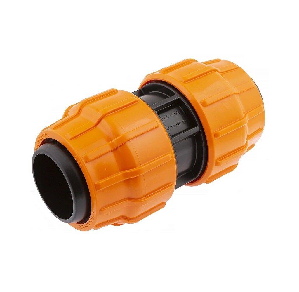 Муфта соединительная ДЖИЛЕКС для шланга УДАВ РP 66 х 66, обжим-обжим (3 шт. в упаковке)