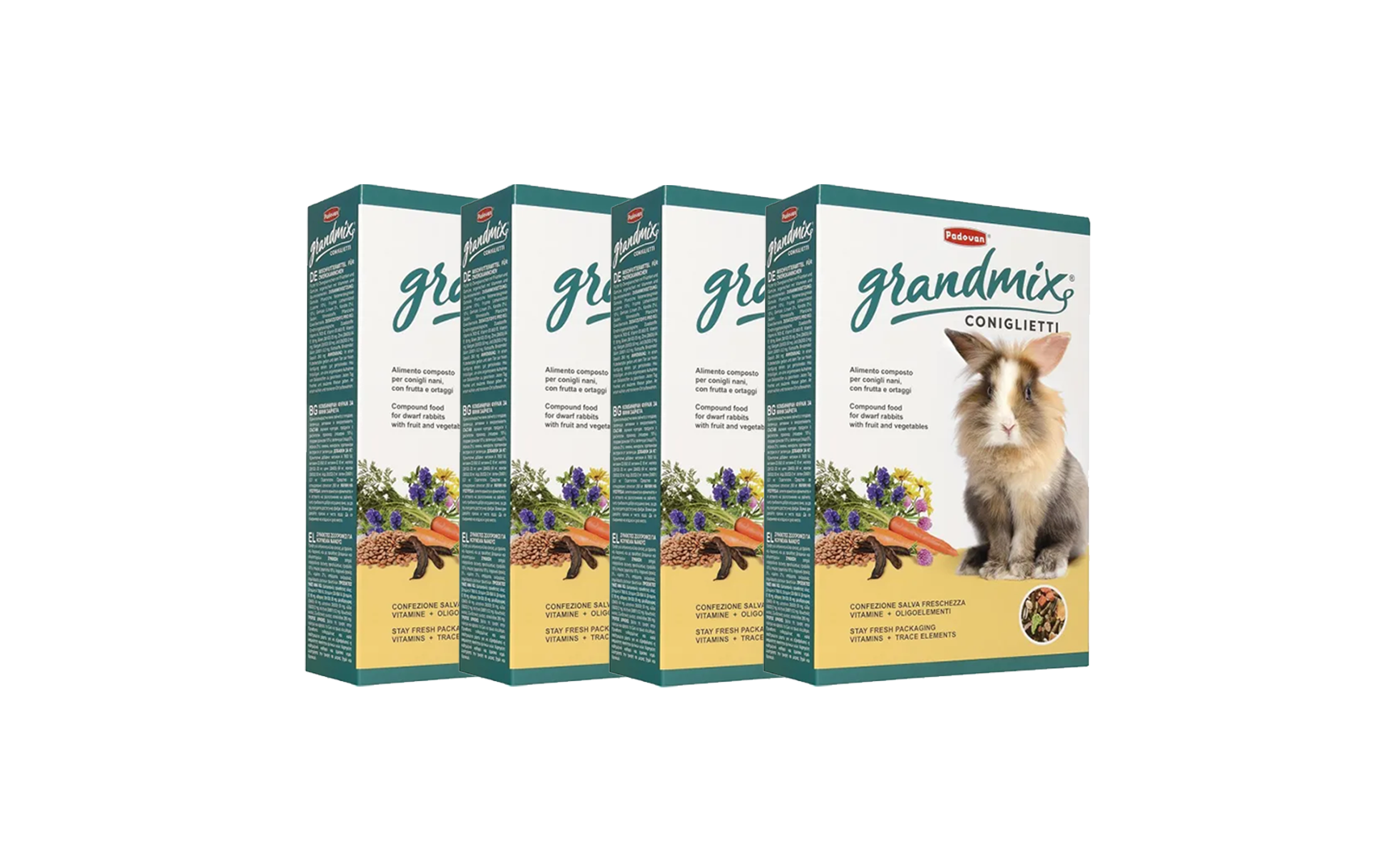 Padovan Grandmix Coniglietti корм комплексный для кроликов 850 г x 4 шт.