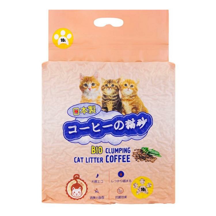 Биоразлагаемый комкующийся наполнитель HAKASE AREKKUSU "КОФЕ", 10 л