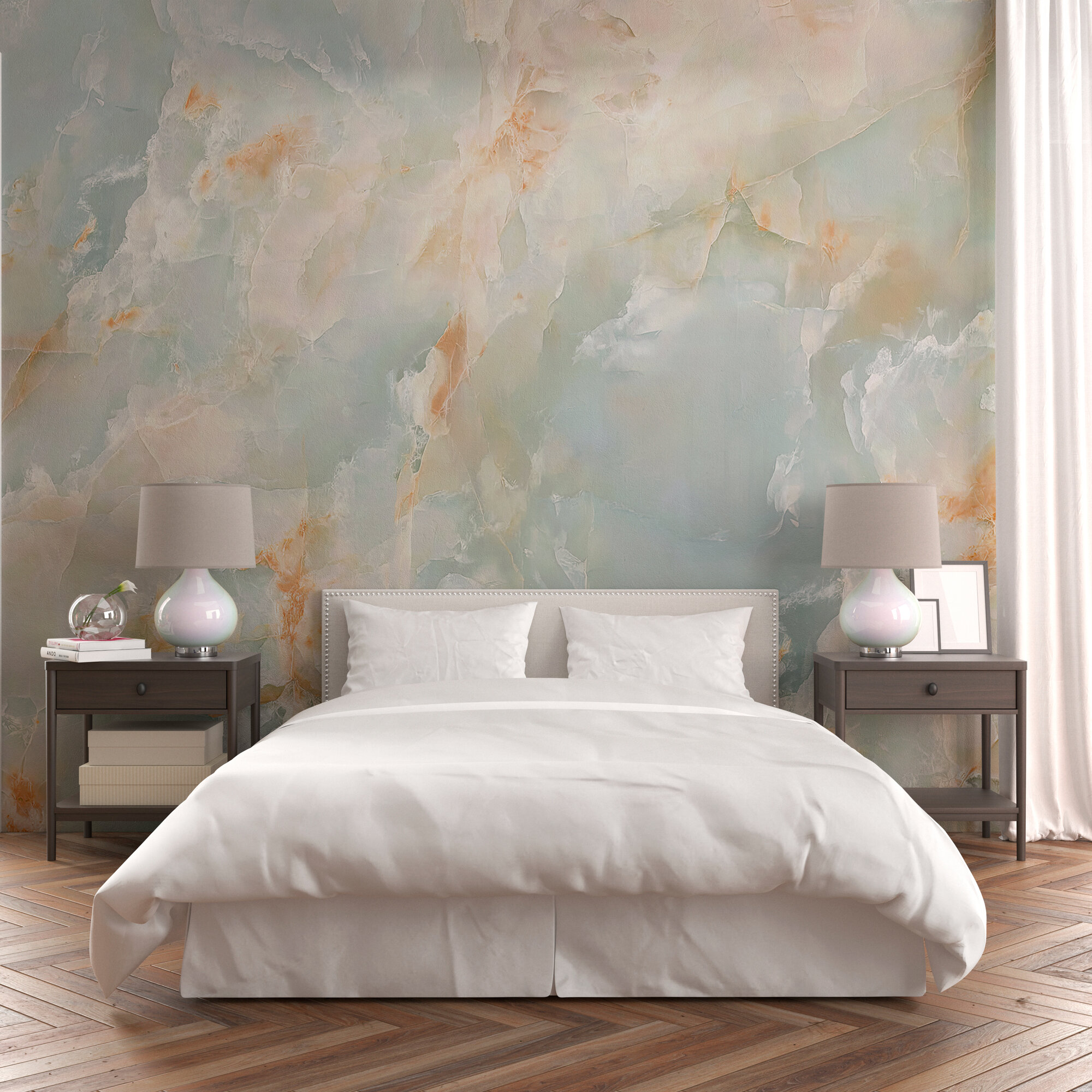 Гибкий мрамор "Азур" полотно №2; 1420х2850; 4,047 кв. м.