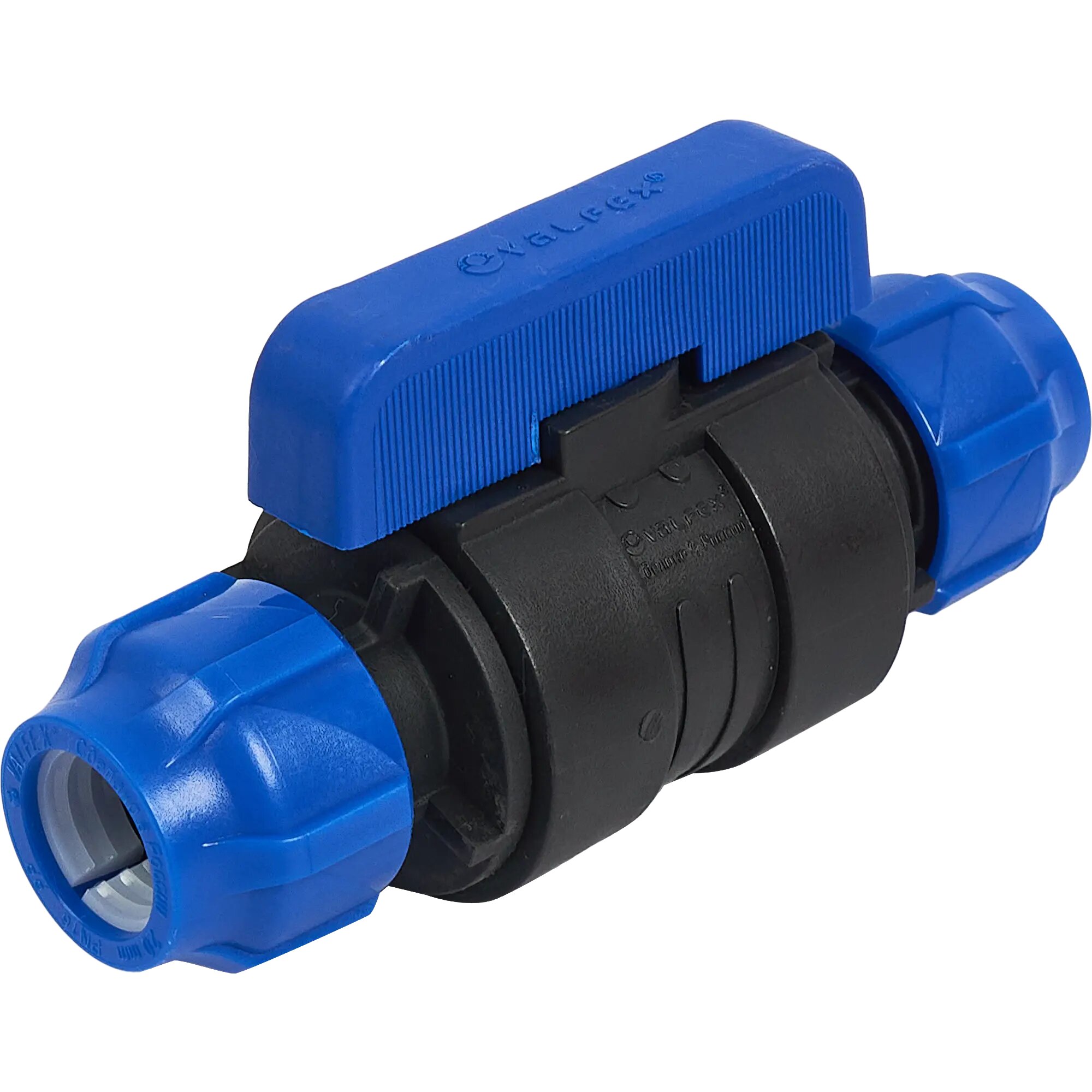 Valfex кран шаровой прямой PN16 20 мм из полипропилена с ручкой бабочка для сантехники